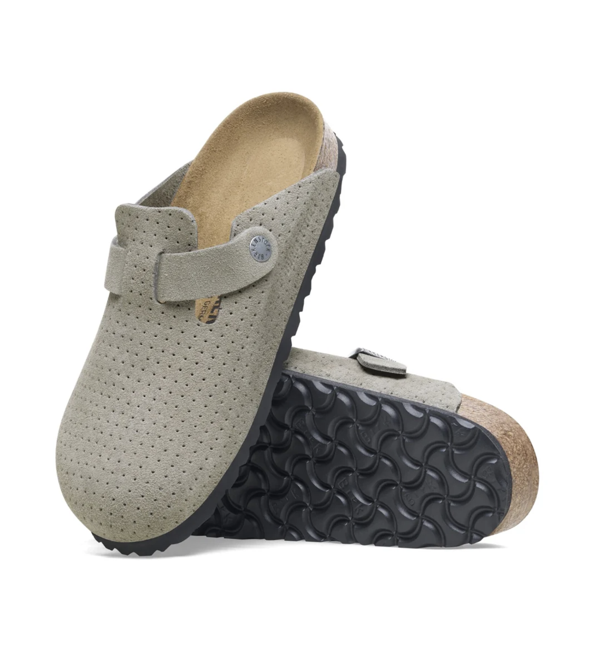 Birkenstock 1027040 Boston Stone Coin Embossed Suede Leather Regular – The Dress Code Darwin